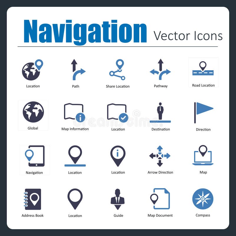 Navigation stock vector. Illustration of location, vector - 264873480