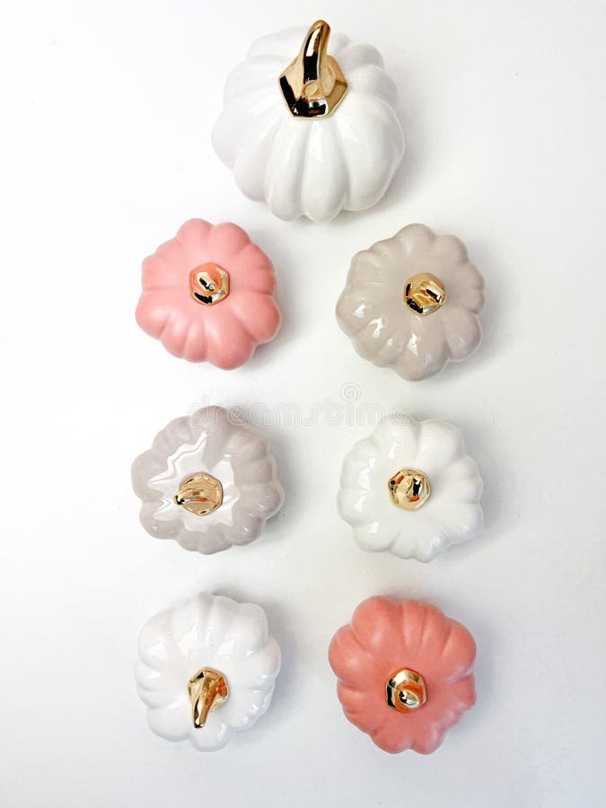 Handmade ceramic pumpkins stock photo. Image of season - 257171280