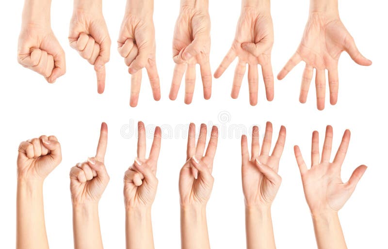 Hands Show Signs. Gesticulation Stock Image - Image of background ...
