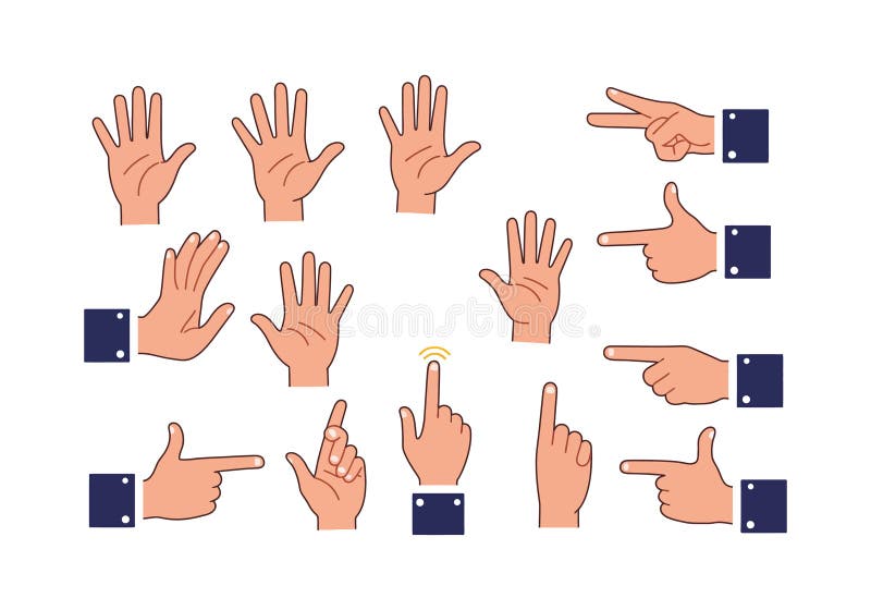 Diverse Hand Gestures in Various Positions Showcasing Communication in ...