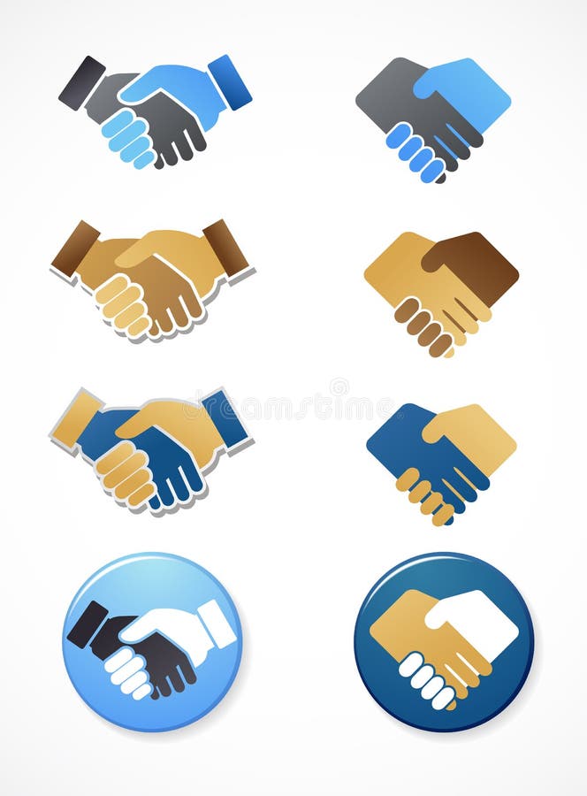 Circular Handshake stock vector. Illustration of handshake - 17668196
