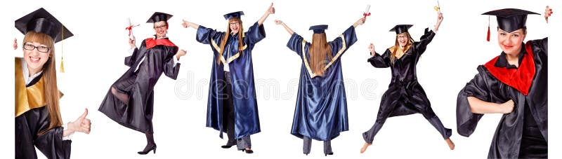 Collection - Happy Graduation Student. Stock Image - Image of ...
