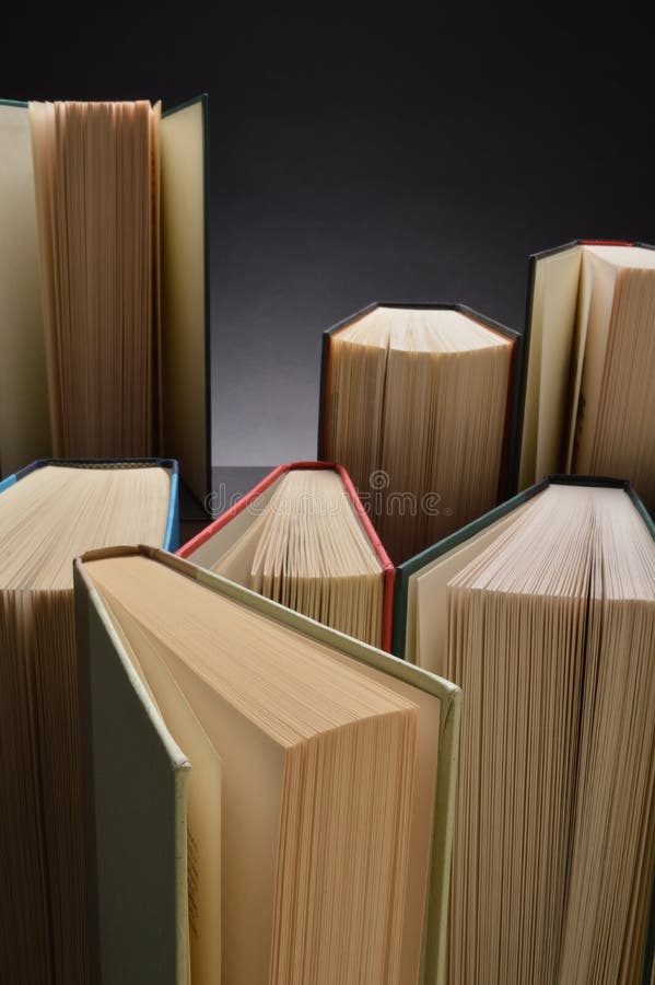 A Collection of Hardbound Books Stock Photo - Image of information ...