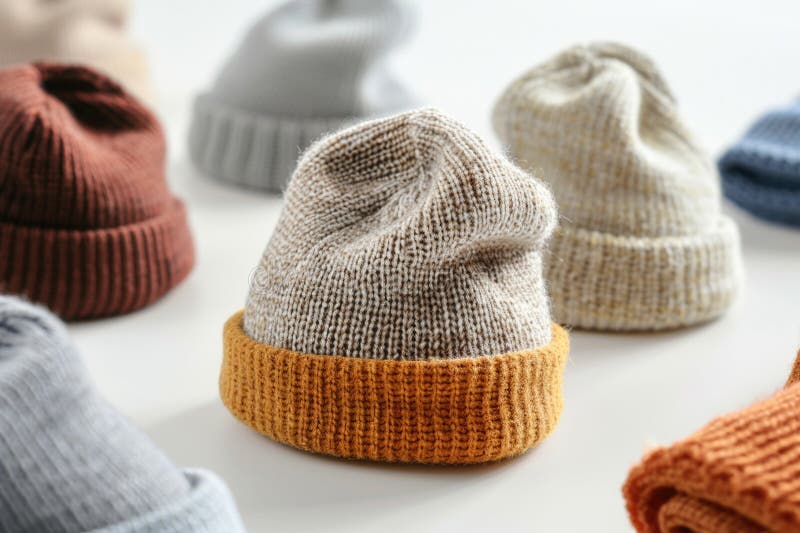 A Collection of Hats Sitting on a Table, Perfect for Editorial or ...