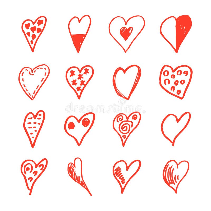 Collection heart6 stock vector. Illustration of shape - 131045045