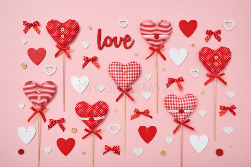 A Collection of Hearts Laid Out on a Flat Surface Stock Illustration ...