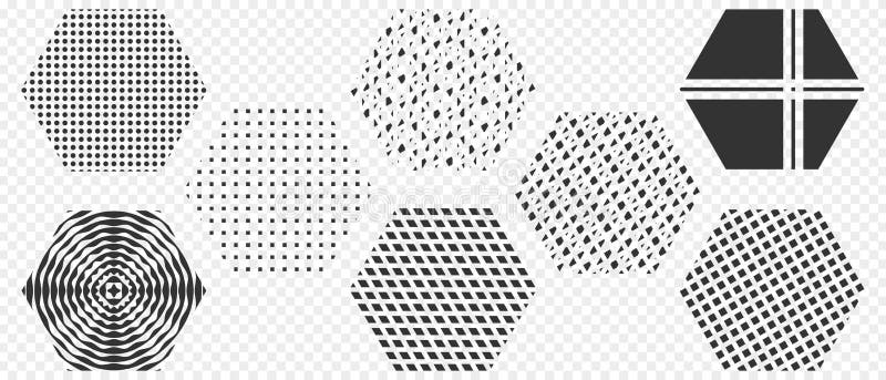 Collection of Hexagon with Decorative Geometric Pattern. Icon of ...