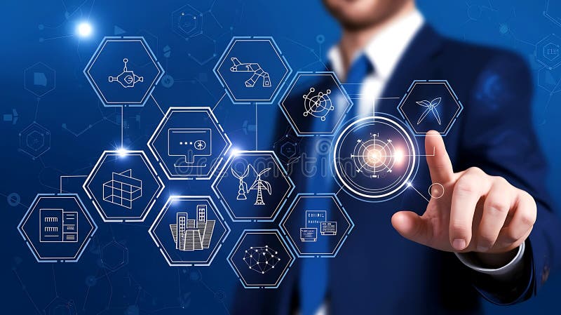 Modern Technologies and Impacts Stock Illustration - Illustration of ...