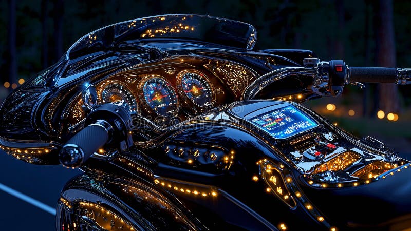 Luxury Motorcycle Design and Production Stock Illustration ...