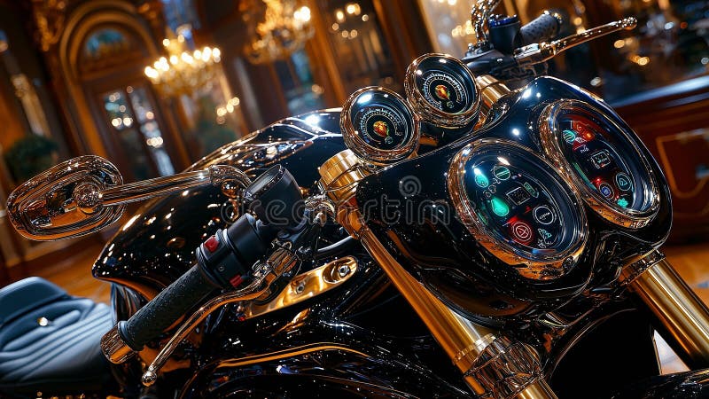 Luxury Motorcycle Design and Production Stock Illustration ...