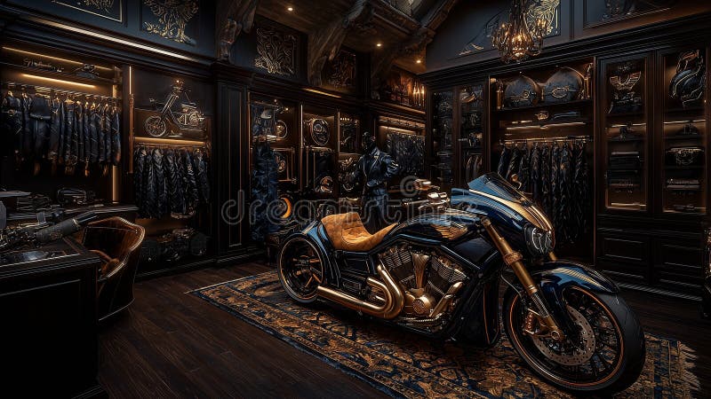 Luxury Motorcycle Design and Production Stock Illustration ...