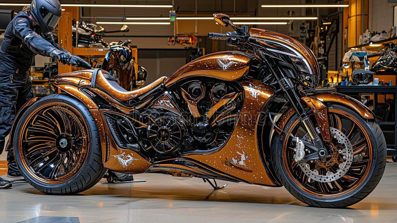 Luxury Motorcycle Design and Production Stock Illustration ...