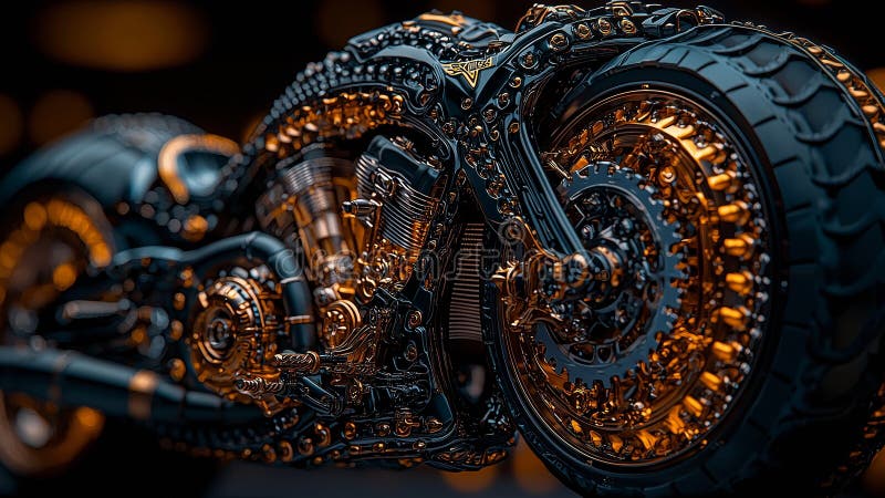 Luxury Motorcycle Design and Production Stock Illustration ...