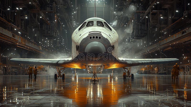 Space Shuttle Assembly and Maintenance Stock Illustration ...