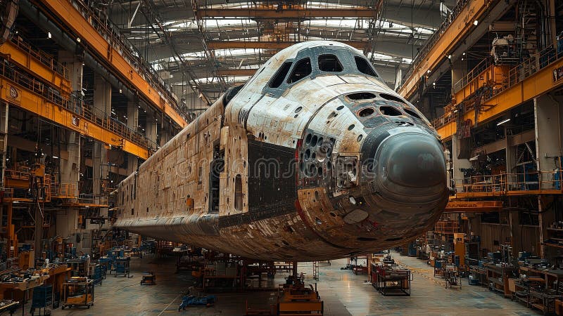 Space Shuttle Assembly and Maintenance Stock Illustration ...