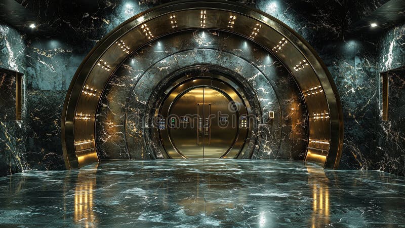 Futuristic Underground Control Rooms Stock Illustration - Illustration ...