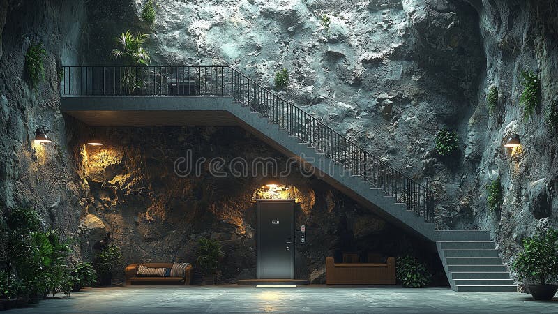 Futuristic Underground Control Rooms Stock Illustration - Illustration ...