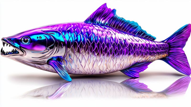 Stylized Vibrant Fish with Unique Textures and Bold Colors Stock ...
