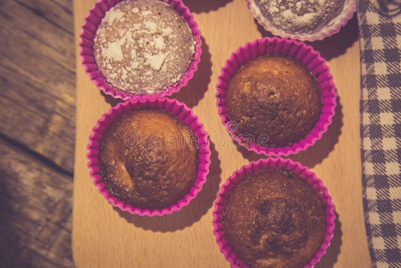 Collection of Home Made Muffins Stock Image - Image of cook, childhood ...