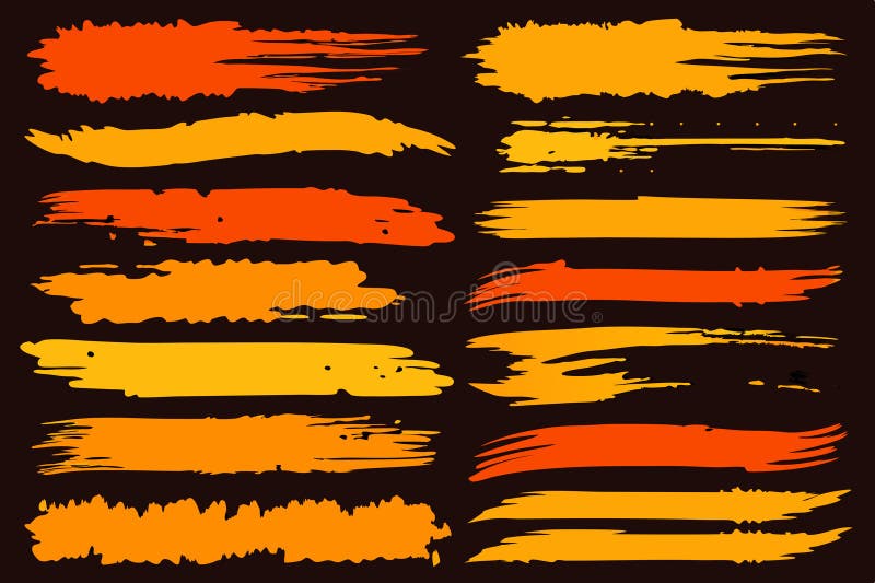 Horizontal Brush Stroke Blue Stock Vector - Illustration of dimensional ...