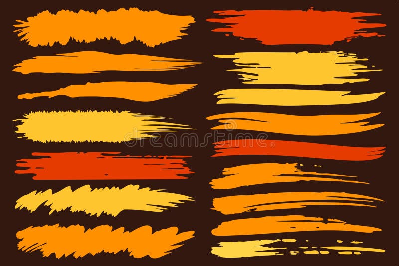 Horizontal Brush Stroke Blue Stock Vector - Illustration of dimensional ...