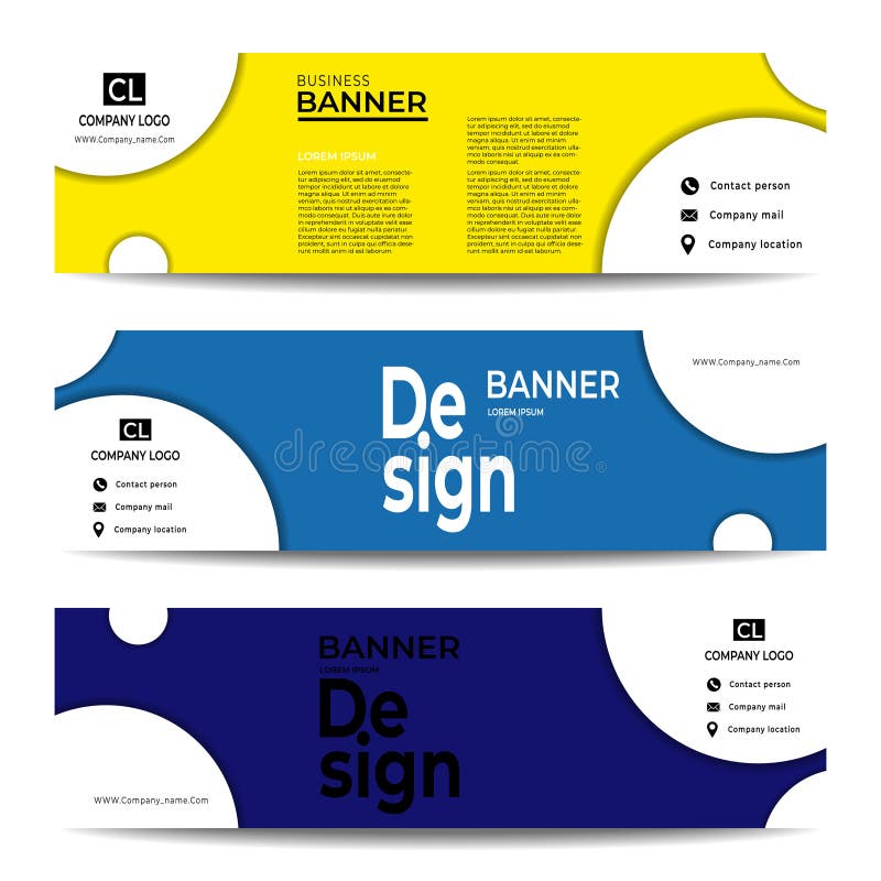 Collection of Horizontal Business Ad Banner Stock Vector - Illustration ...