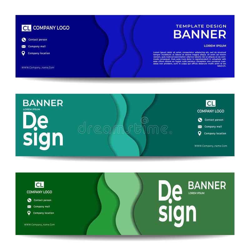Collection of Horizontal Business Ad Banner Stock Vector - Illustration ...
