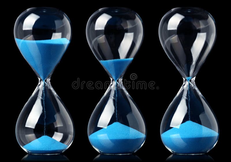 Blue hourglass stock image. Image of sandglass, sand - 41429875