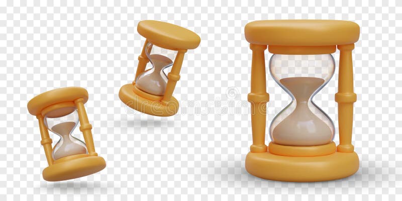 Collection of Hourglasses in Different Position. Watch with Sand Inside ...