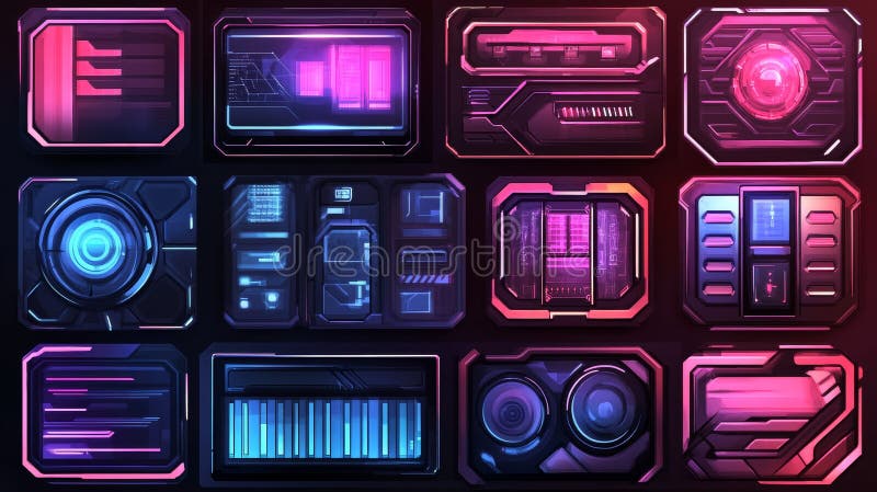 This Collection of HUD Frames Includes Futuristic Modern User Interface ... This Collection of HUD Frames Includes Futuristic Modern User Interface ...