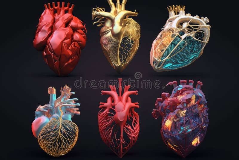 A Collection of Human Hearts, Each One Unique and Beautiful Stock ...