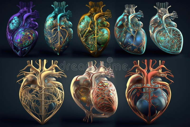 A Collection of Human Hearts, Each One Unique and Beautiful Stock ...