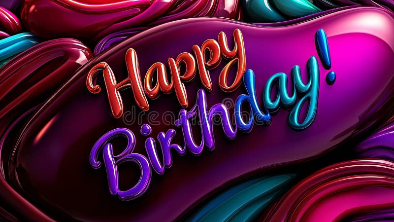 Creative Birthday Typography with Food-inspired Elements Stock ...