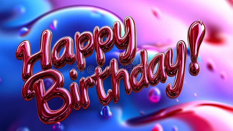 Creative Birthday Typography with Food-inspired Elements Stock ...