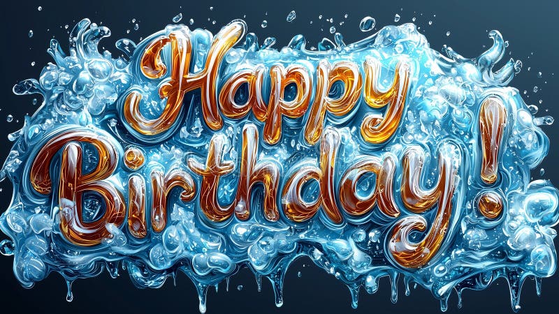 Creative Birthday Typography with Food-inspired Elements Stock ...