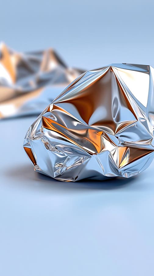 A Collection of Hyper-realistic Silver Rocks Rests on a Sleek Surface ...