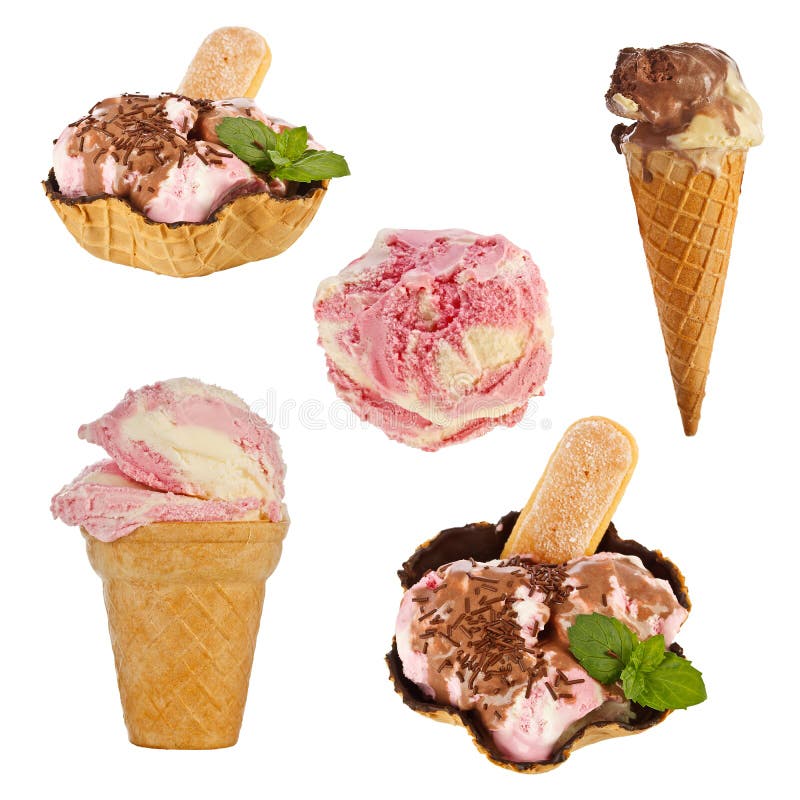Collection of ice creams stock image. Image of chocolate - 26116425