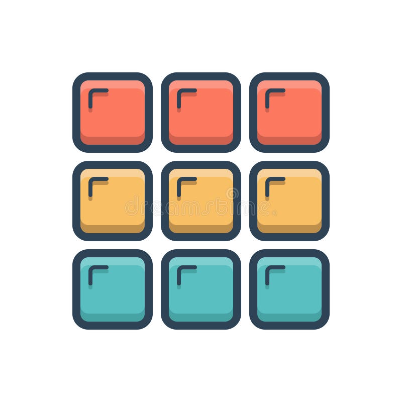 Color Illustration Icon for Collection, List and Menu Stock ...