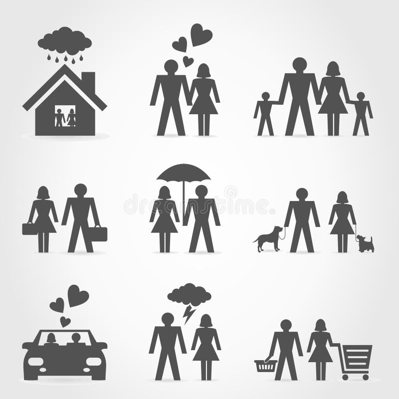 Icons a family6 stock vector. Illustration of family - 29984933