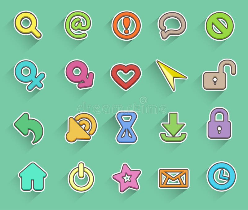 Collection of icons stock vector. Illustration of warn - 39800888