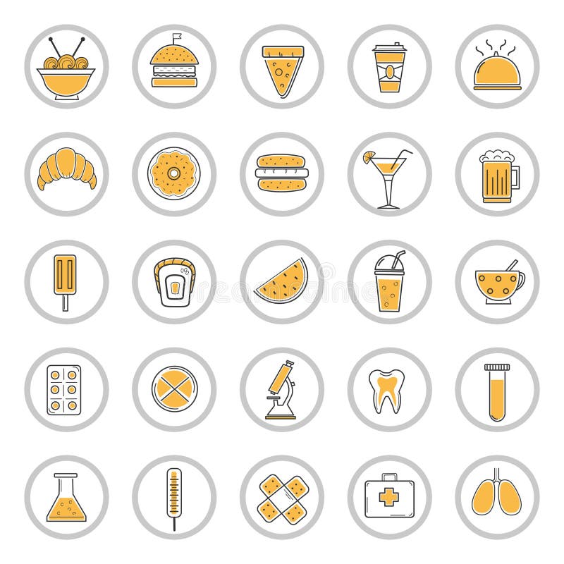 Collection of Icons on Various Topics - Vector Stock Vector ...