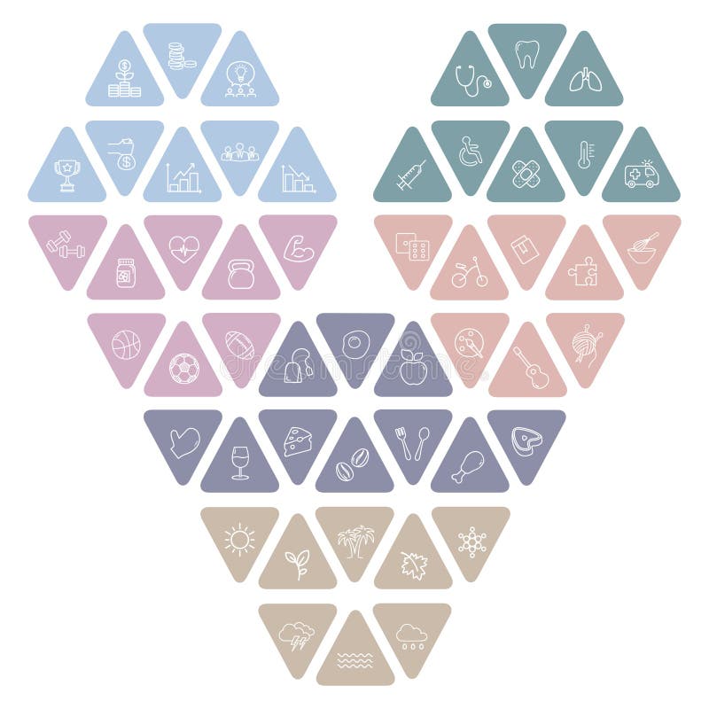 Collection of Icons on Various Topics - Vector Stock Vector ...