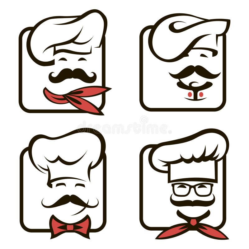 Chef icons set stock vector. Illustration of lunch, design - 111653589