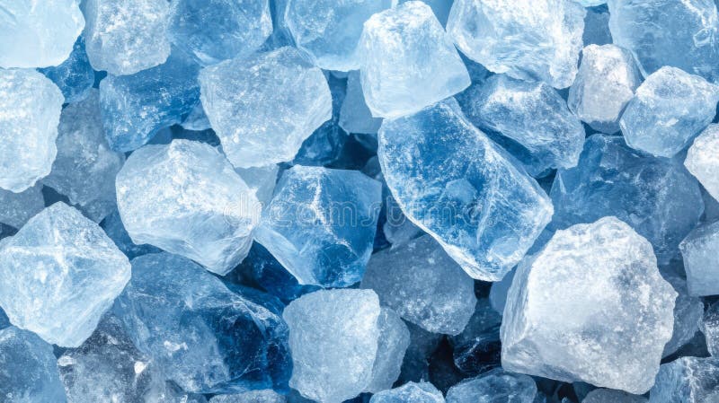 A Collection of Icy Blue Crystal Cubes Stock Illustration ...