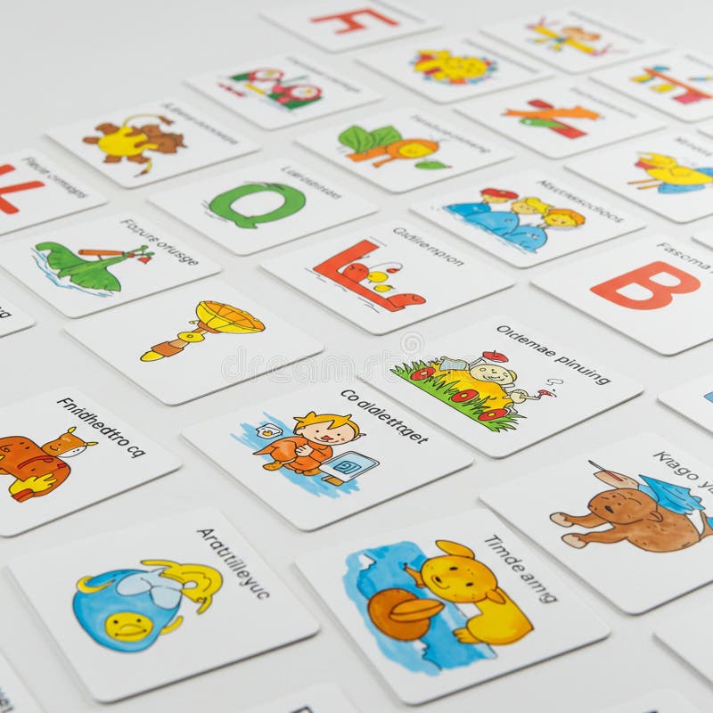 Cartoon Animals Flashcards - 13 Stock Illustration - Illustration of ...