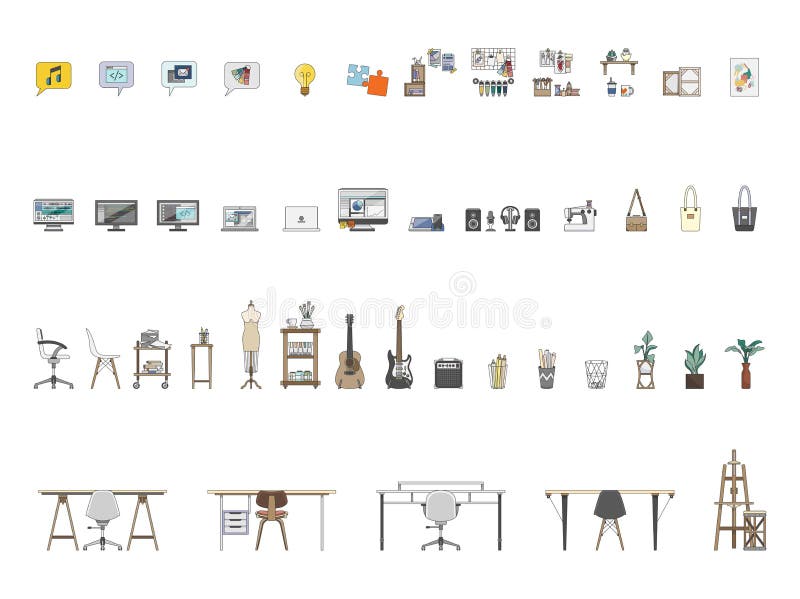 Random Items Stock Illustrations – 29,152 Random Items Stock ...