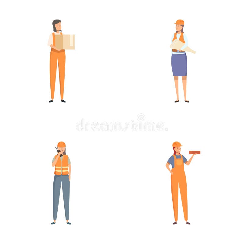 Set of Diverse Workers in Different Occupations Stock Vector ...