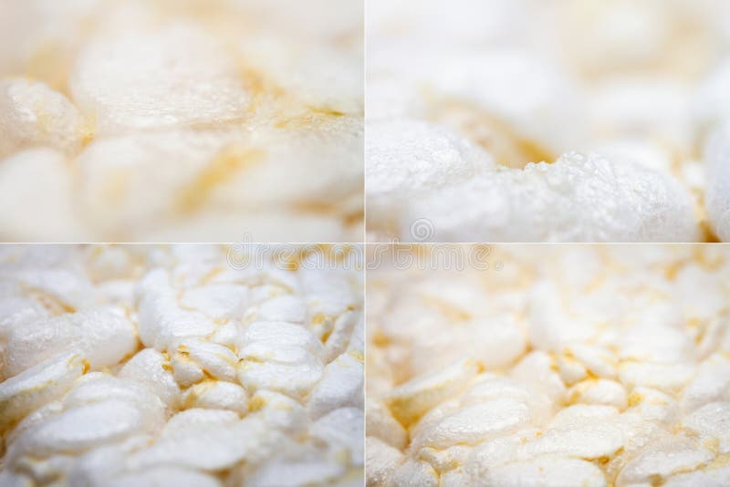 Collection of Images with Extreme Close Up of Diet Rice Cracker Texture ...