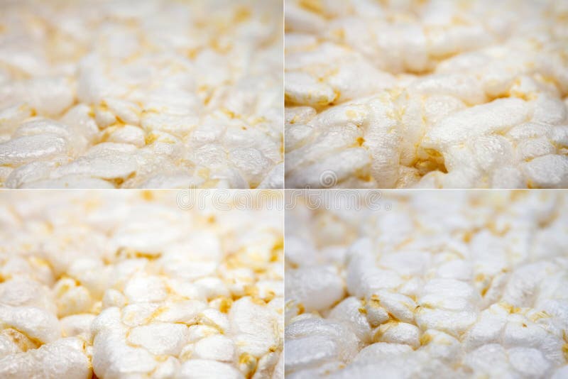 Collection of Images with Extreme Close Up of Diet Rice Cracker Texture ...