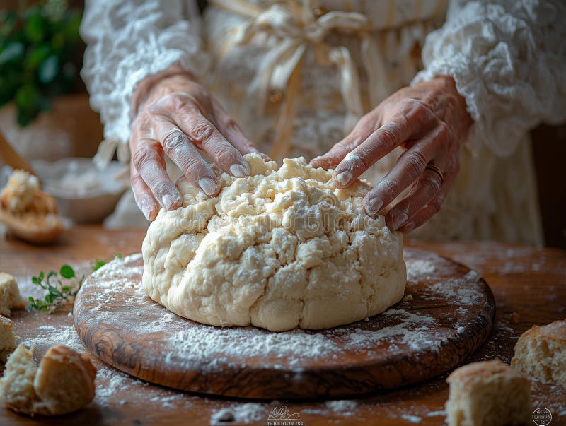 Rustic Bread Baking in Traditional Kitchen Stock Illustration ...